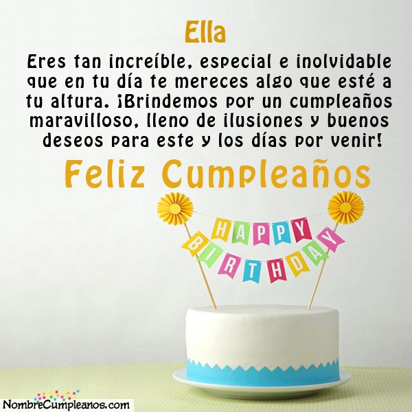 Feliz Cumpleaños Ella Tartas, Tarjetas, Deseos Feliz Cumpleaños Ella Tartas, Tarjetas, Deseos